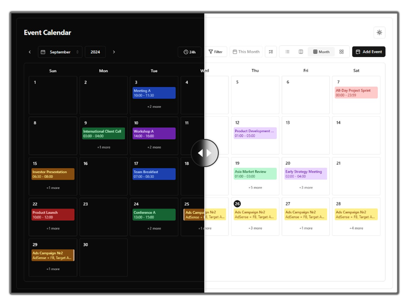 Full Event Calendar Demo